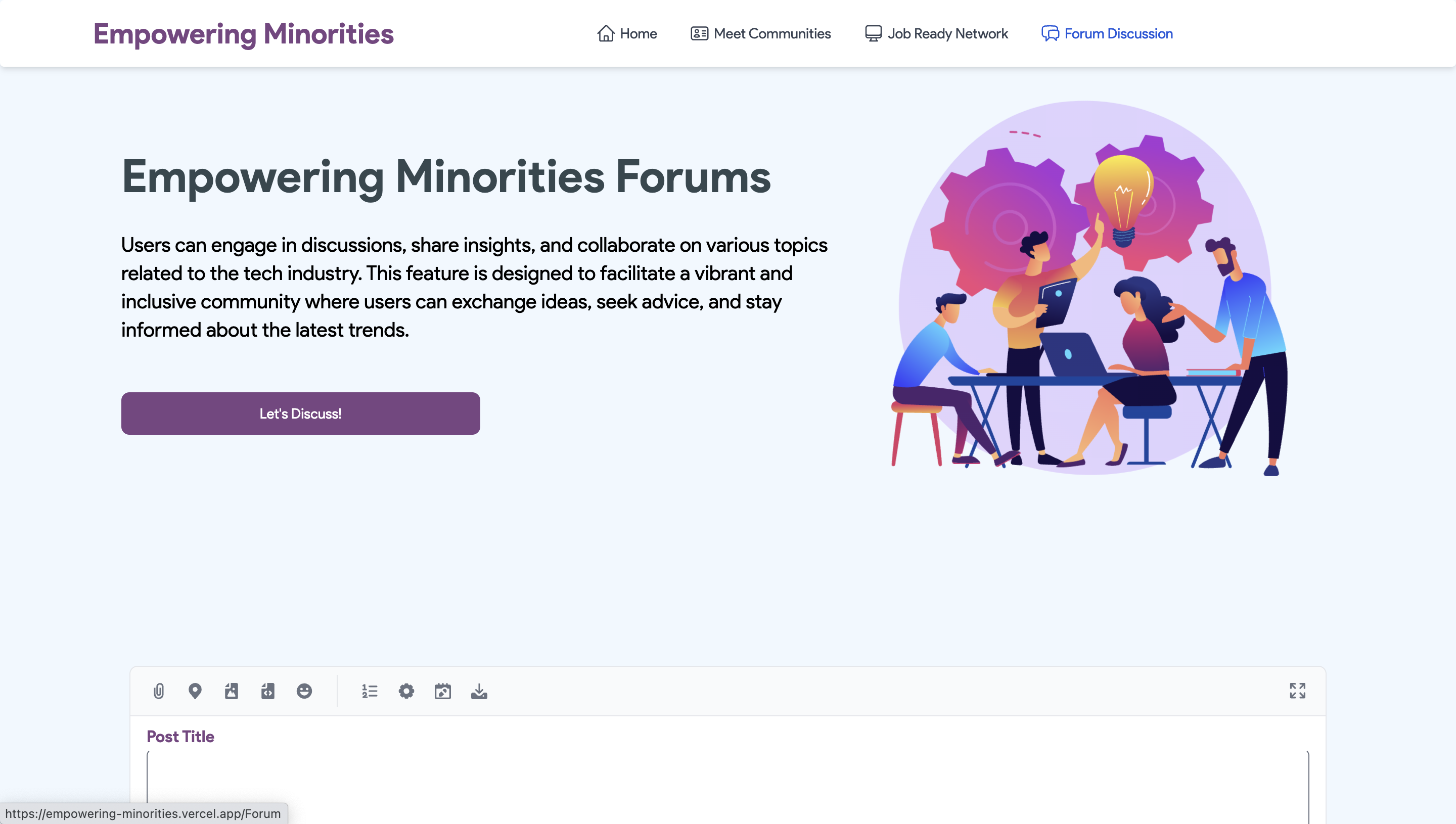 Empowering Tech Minorities | Devpost