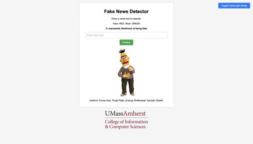 VerifAI: Fake News Detector using BERT | Devpost