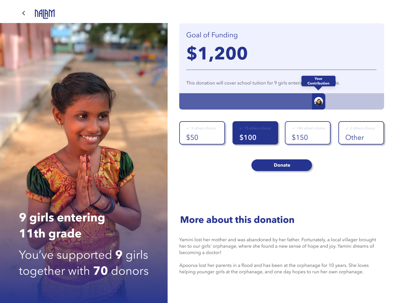 Jellyfish: Your Personalized Donation Experience with NALAM | Devpost