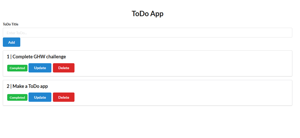 GHW Challenge To-Do App | Devpost