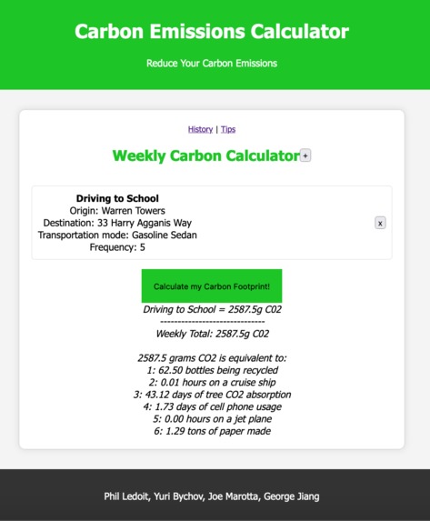 BU Carbon Footprint Tracker | Devpost