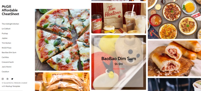 McGill Affordable Food Cheatsheet | Devpost