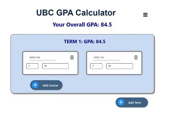 UBC GPA Calculator | Devpost