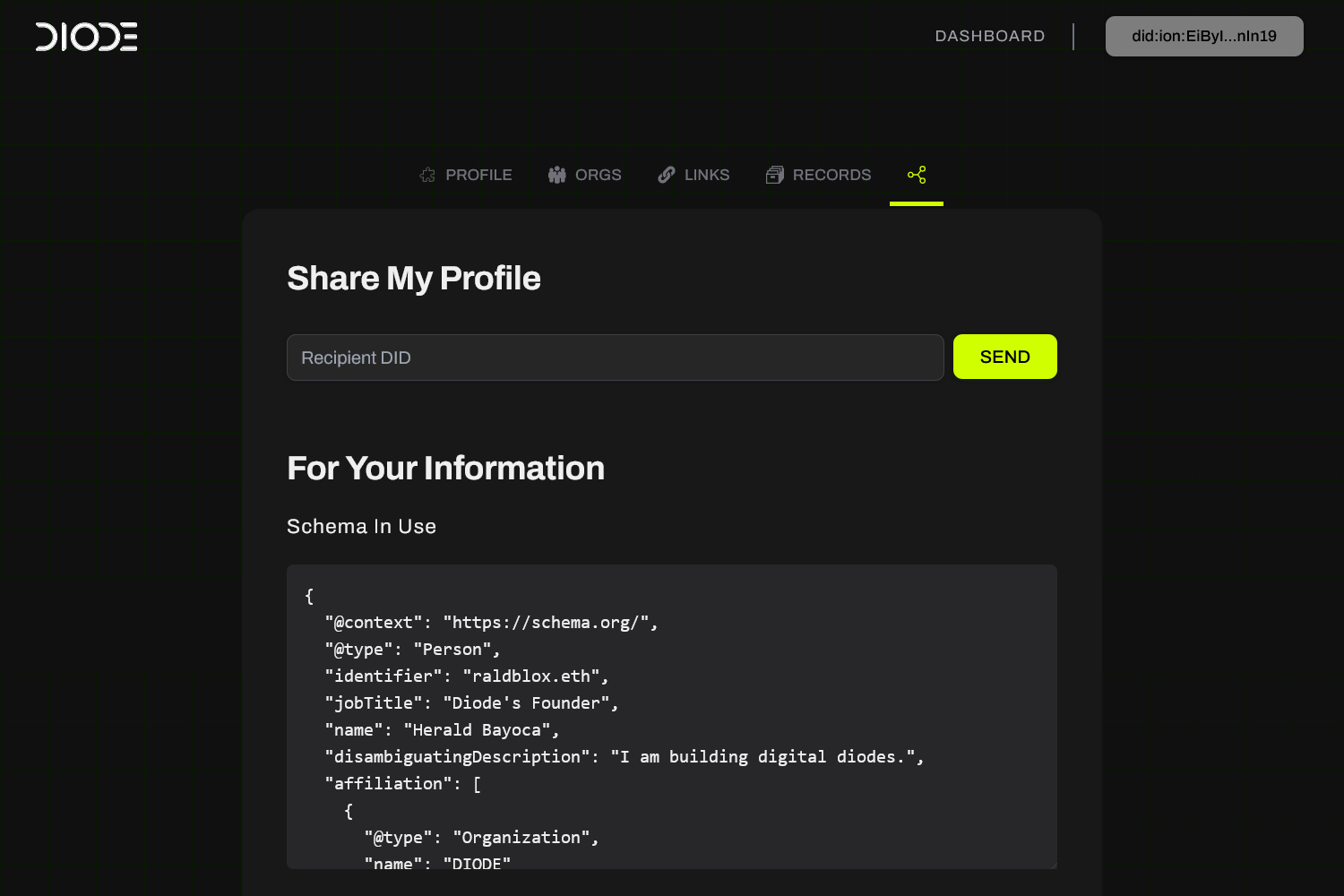 Digital Diode (Web5 Profile) | Devpost