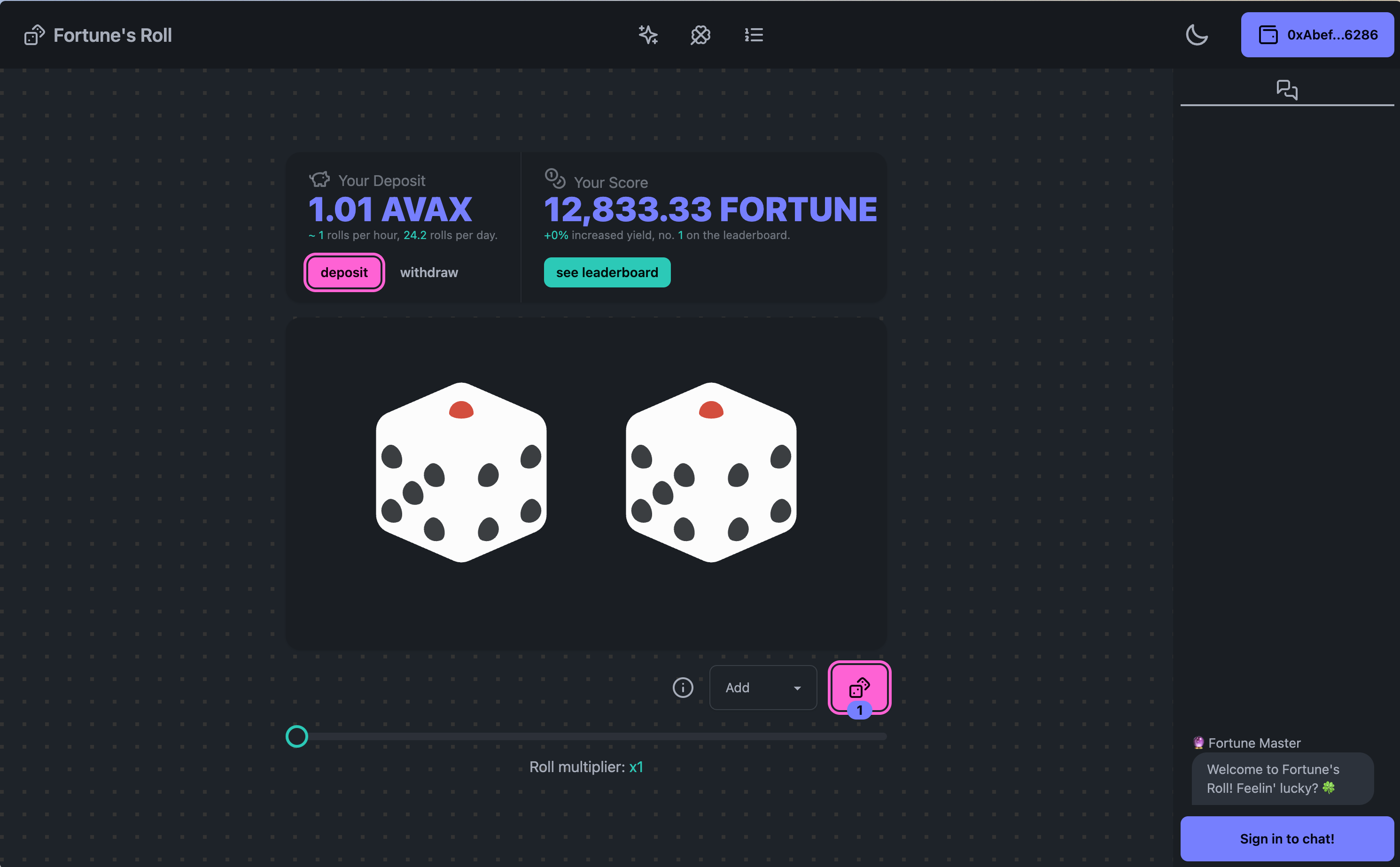 Fortune's Roll | Devpost