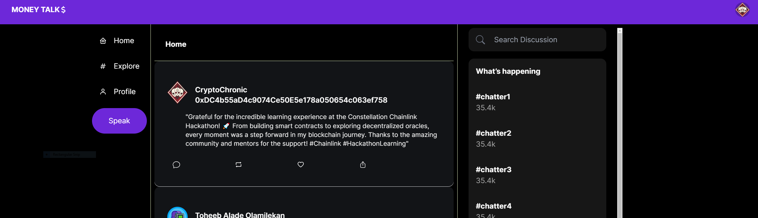 Money Talks dApp | Devpost