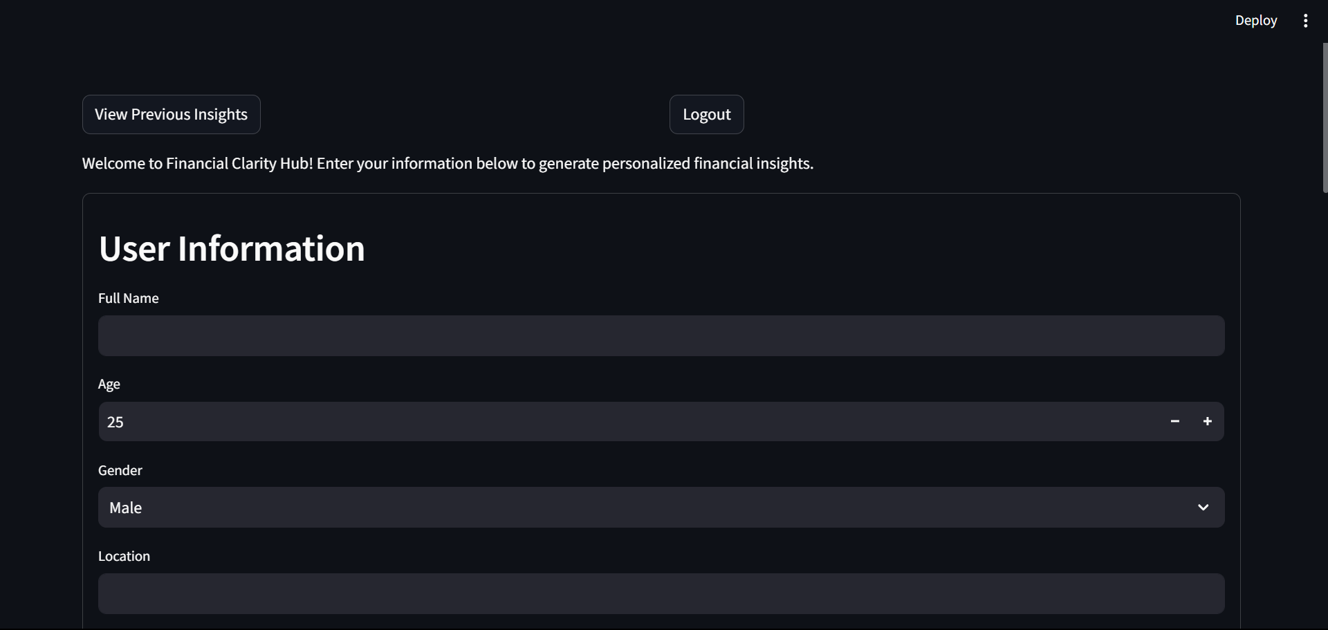 Financial Clarity Hub | Devpost