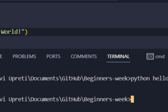 "Hello World!" in python. | Devpost