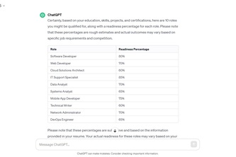 Resume hack with ChatGPT | Devpost