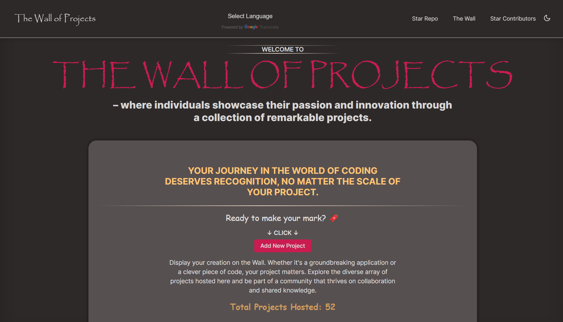 The Wall of Projects | Devpost