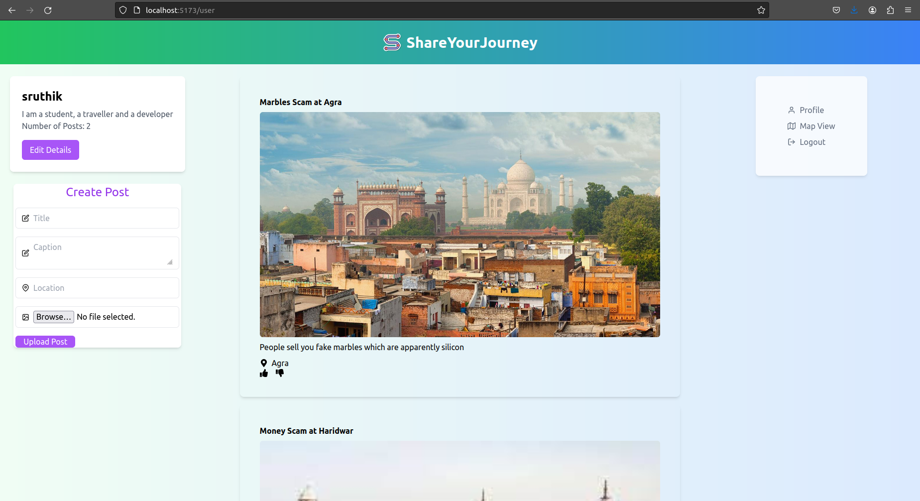 Share Your Journey | Devpost