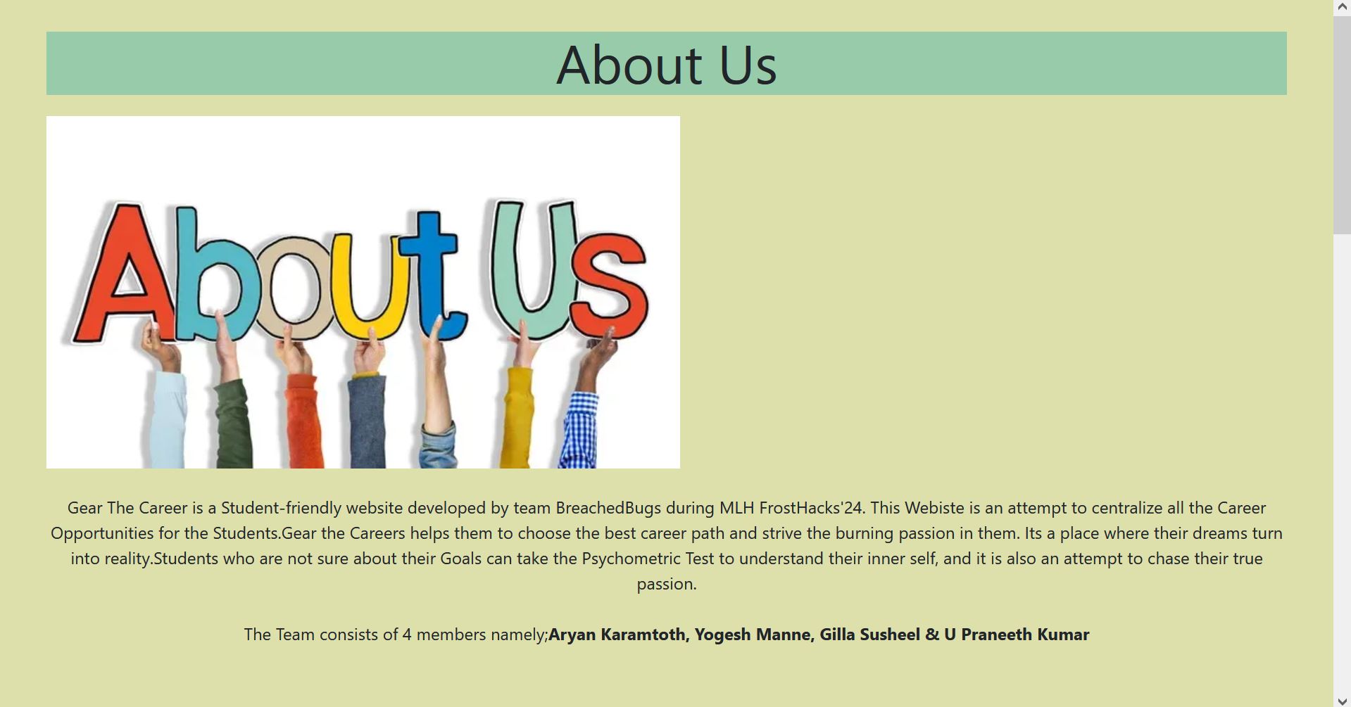 Gear The Career | Devpost