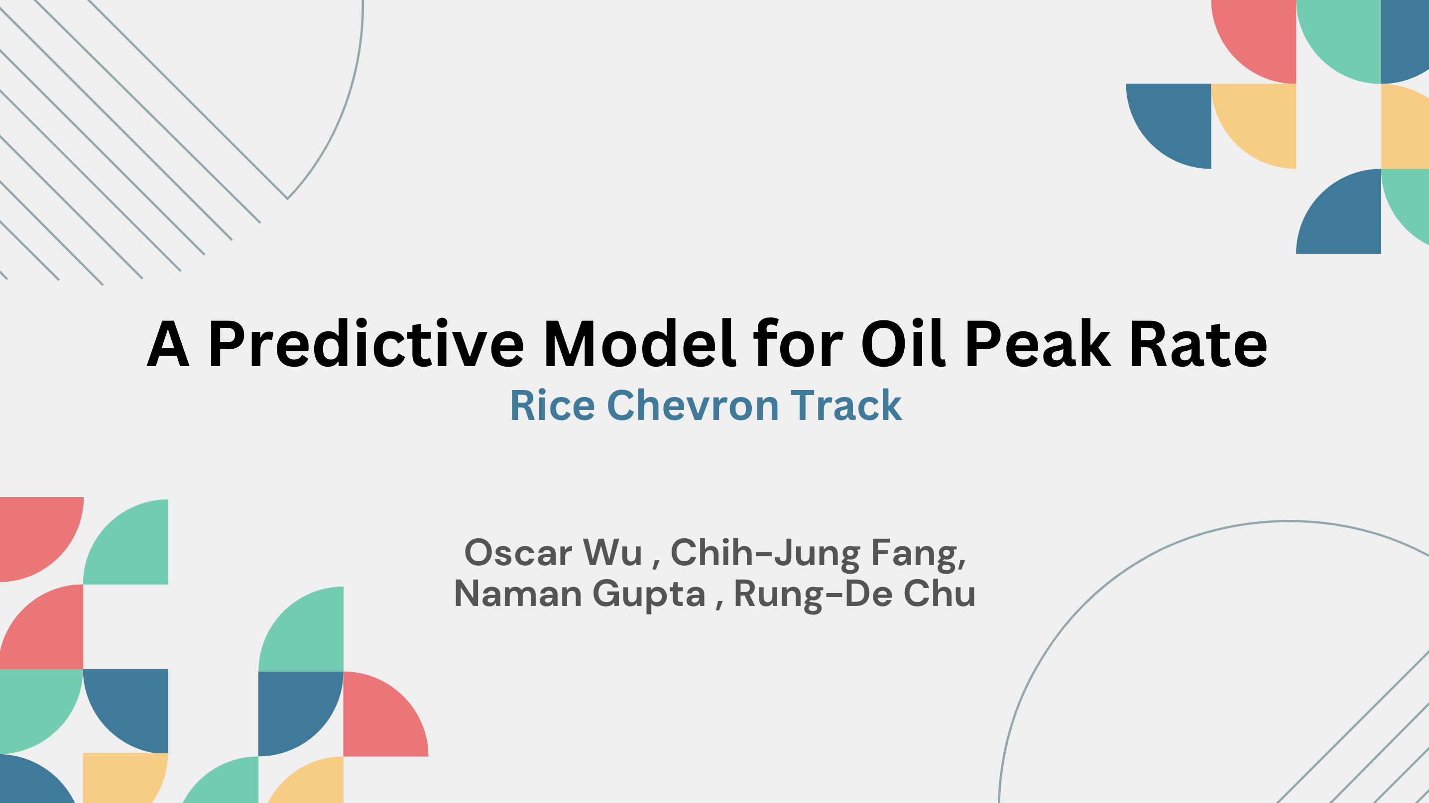 Oil Peak Rate Prediction - MCS/MDS (Rice) | Devpost