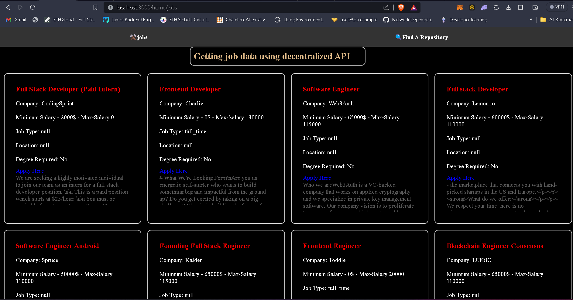 Decentralize API | Devpost