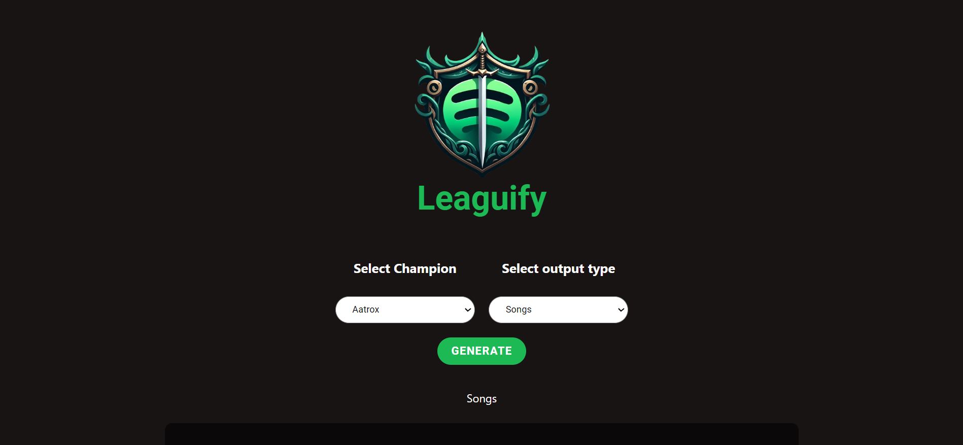 Leaugify - Spotify x League of Legends | Devpost
