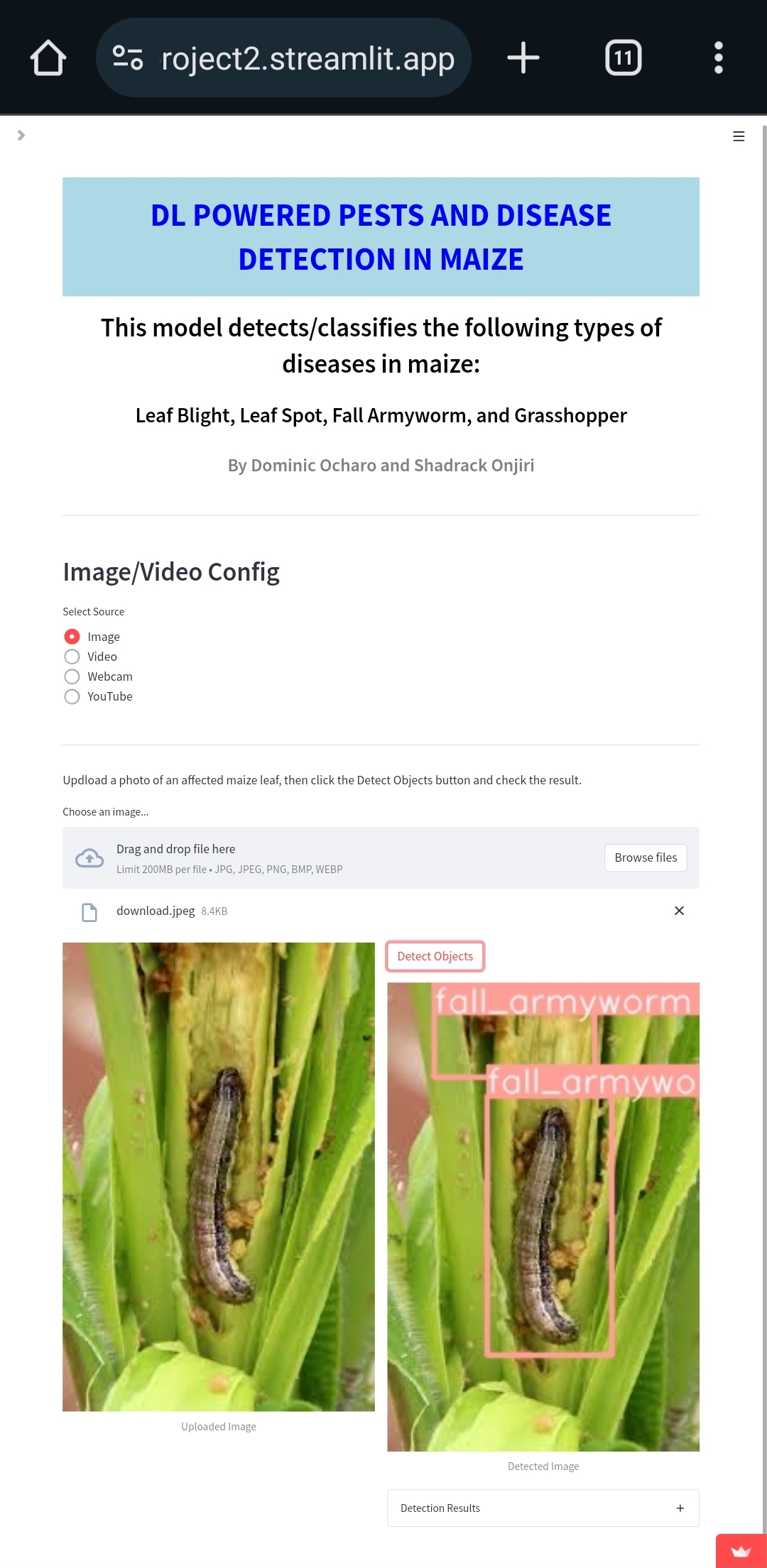 Deep Learning Powered Pests And Diseases Detection In Maize Devpost