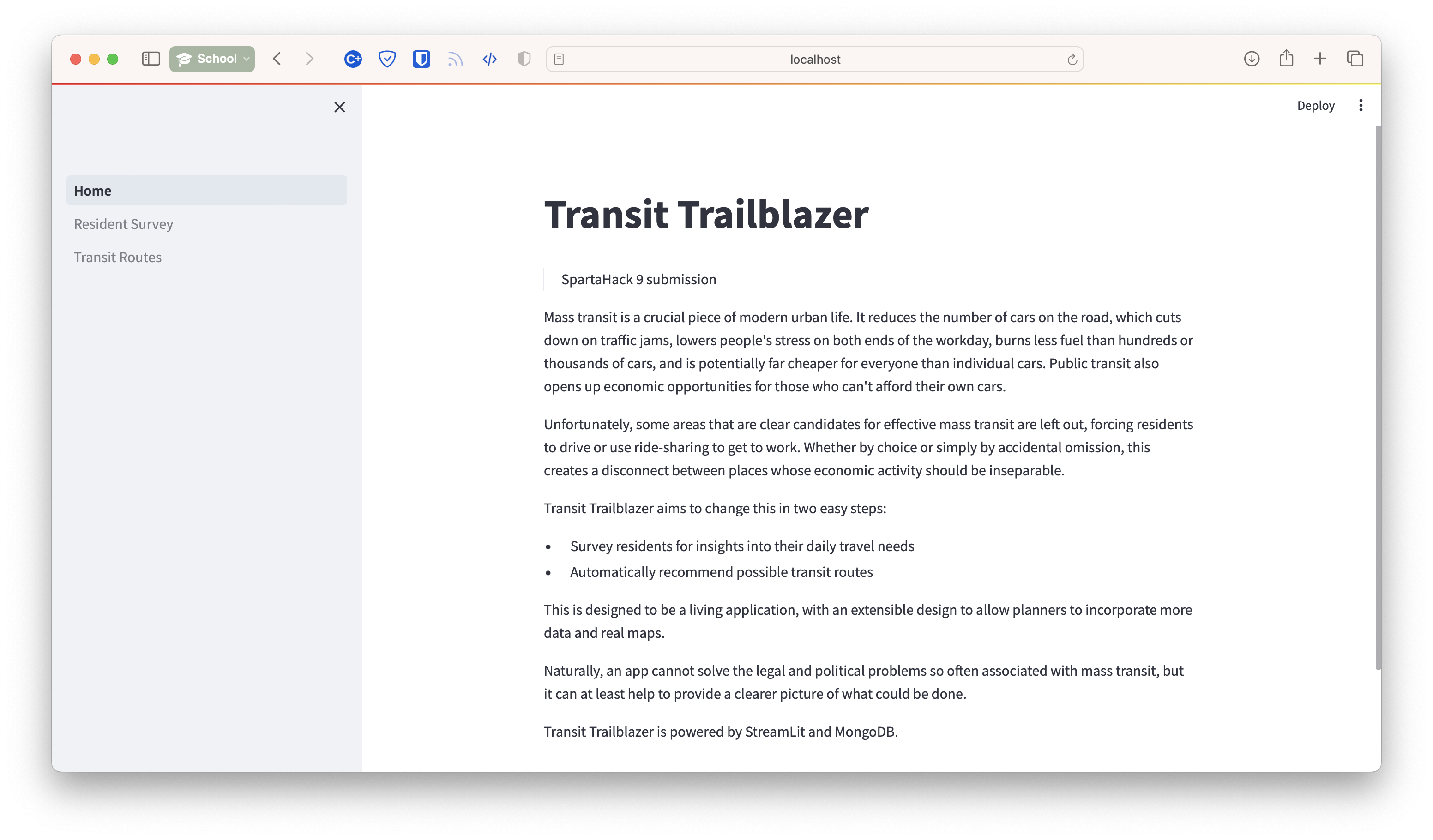 Transit Trailblazer | Devpost