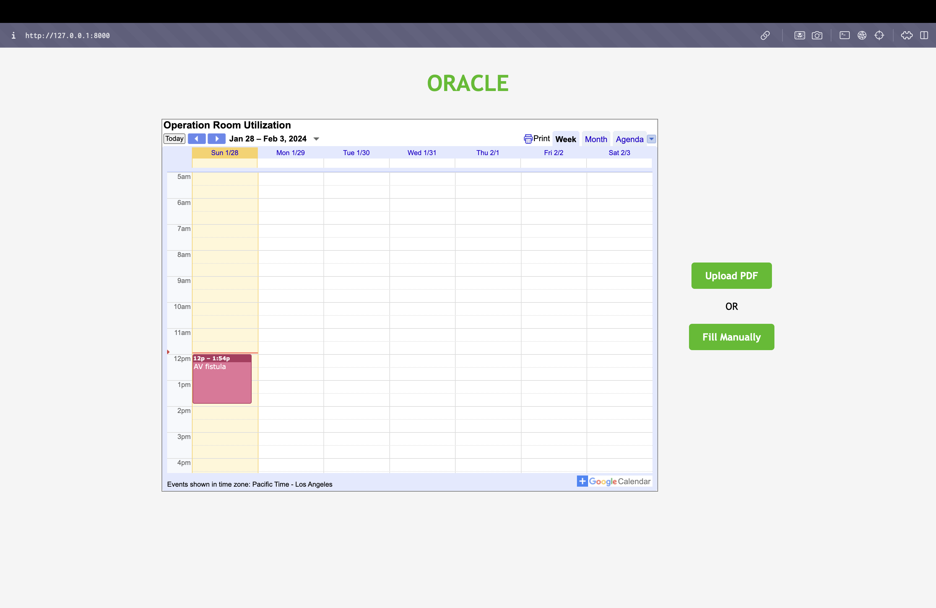 Oracle Operation Room Allocation And Case Length Estimation Devpost