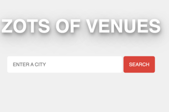 Zots of Venues | Devpost