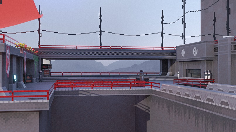 Low-Poly Pixel Art D2 Tower | Devpost