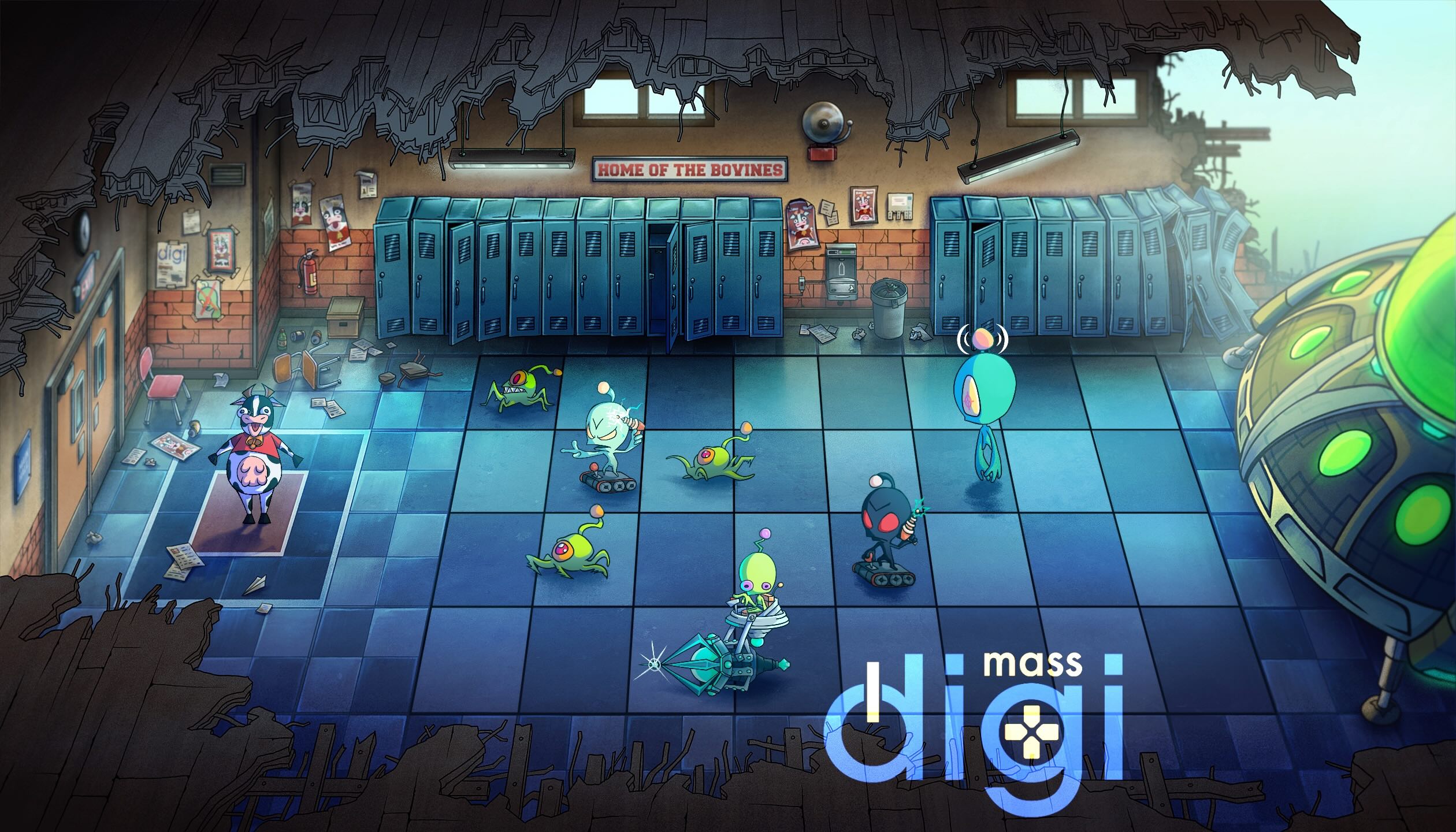 Background Illustrations - "Aliens Want Our Mascot?!" | Devpost