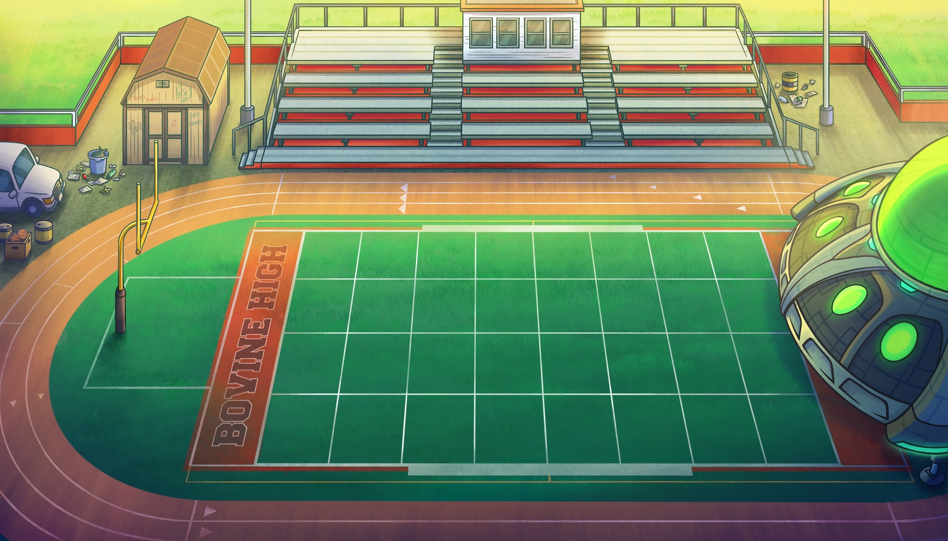 Background Illustrations - "Aliens Want Our Mascot?!" | Devpost