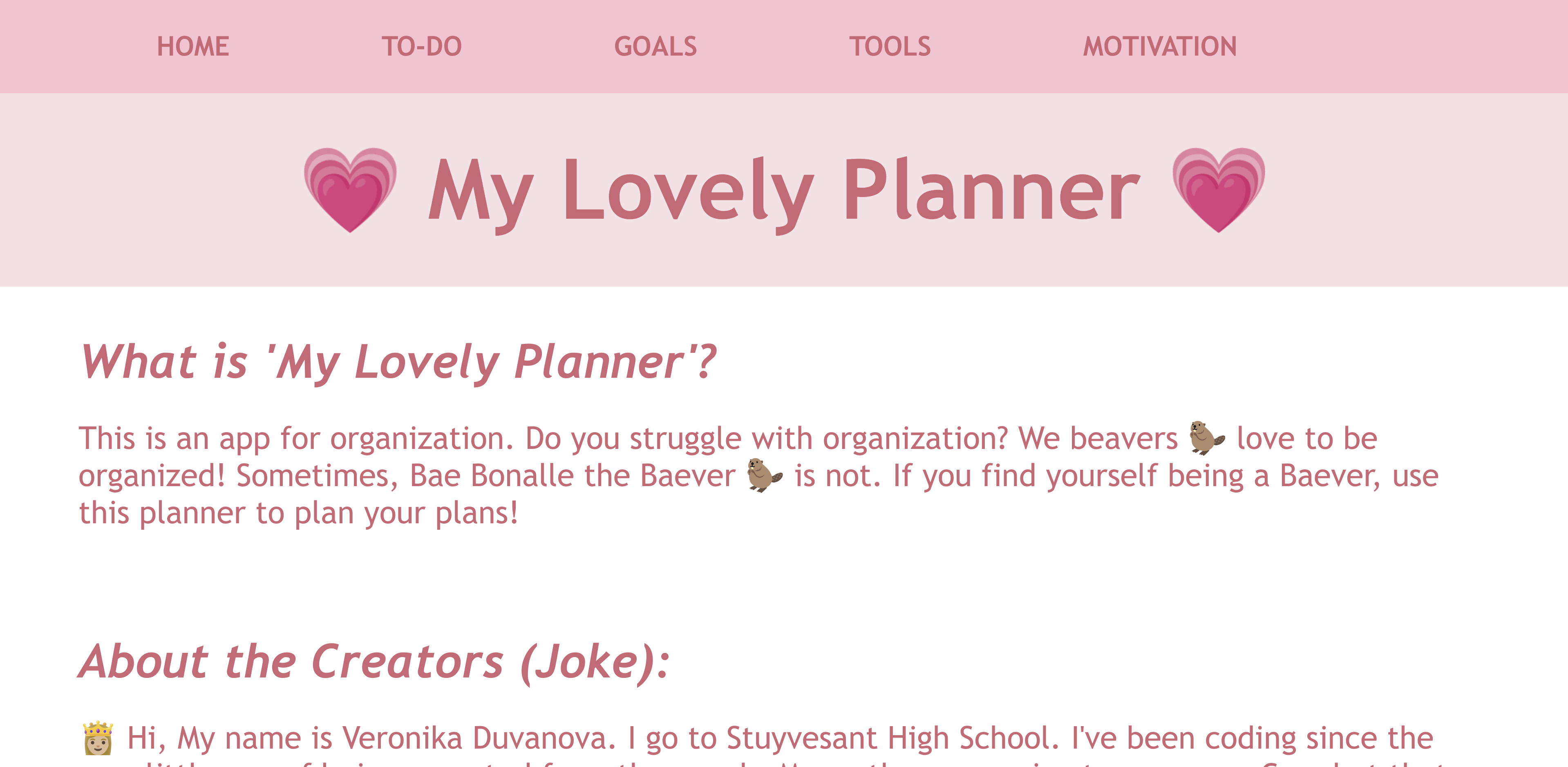 My Lovely Planner | Devpost