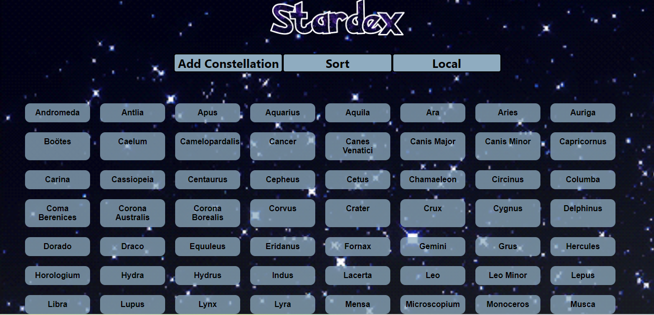 Stardex | Devpost
