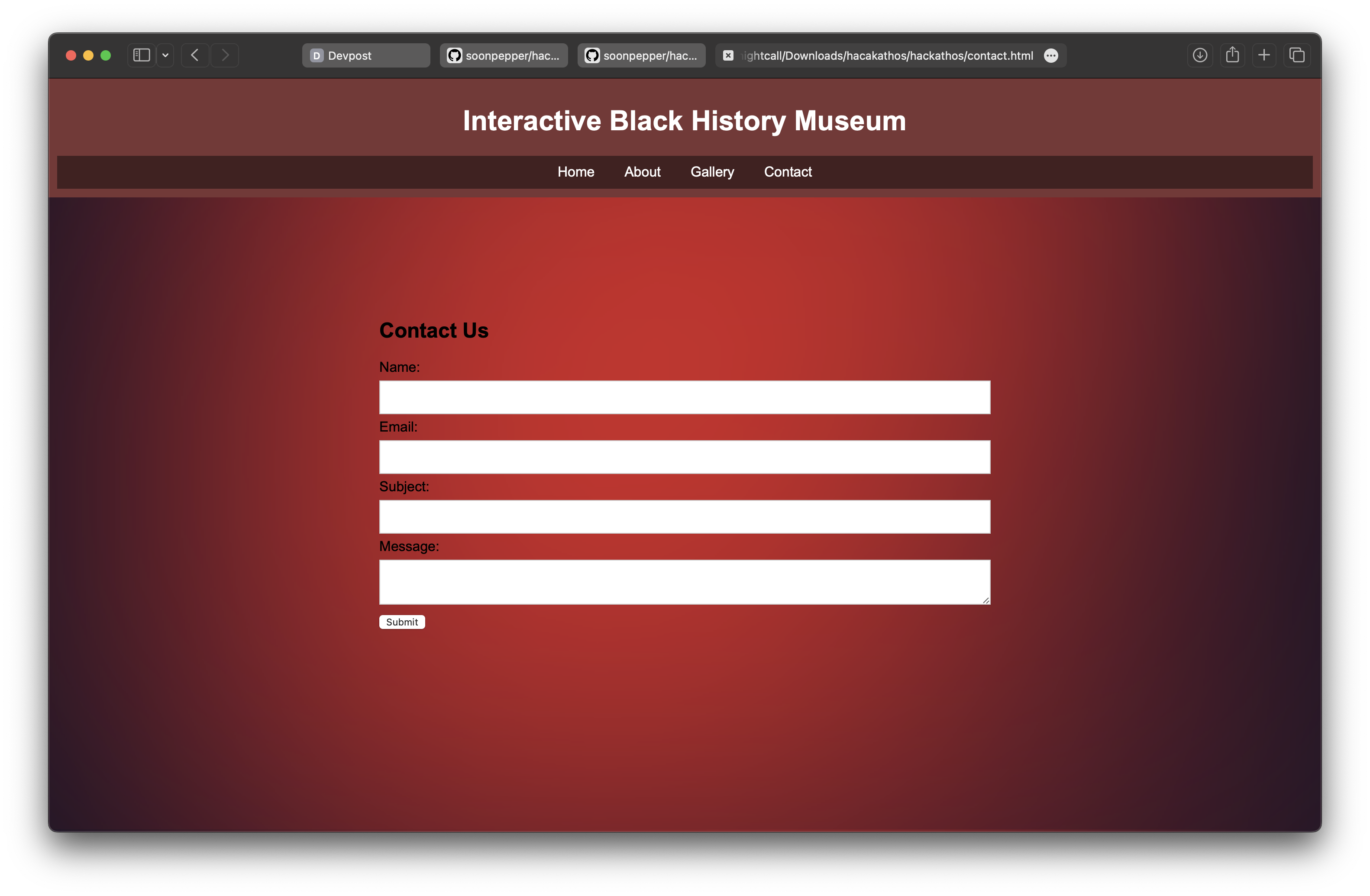 Interactive Black History Museum | Devpost