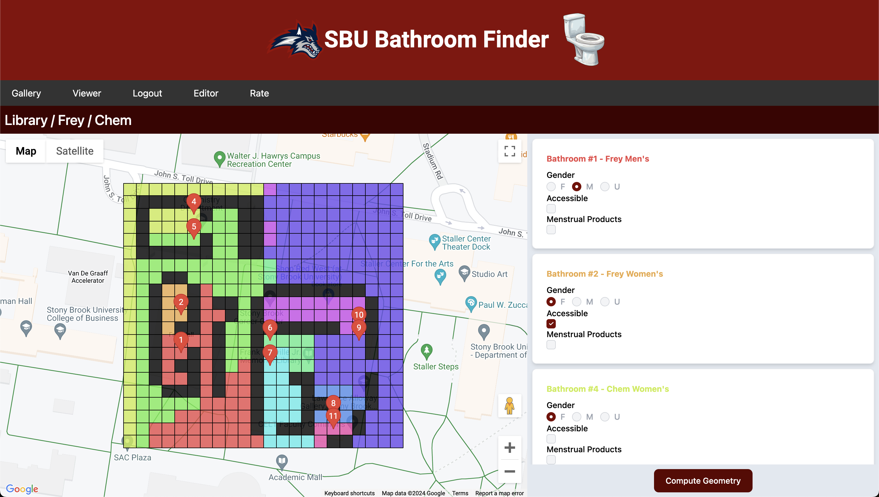 SBU Bathroom Finder | Devpost