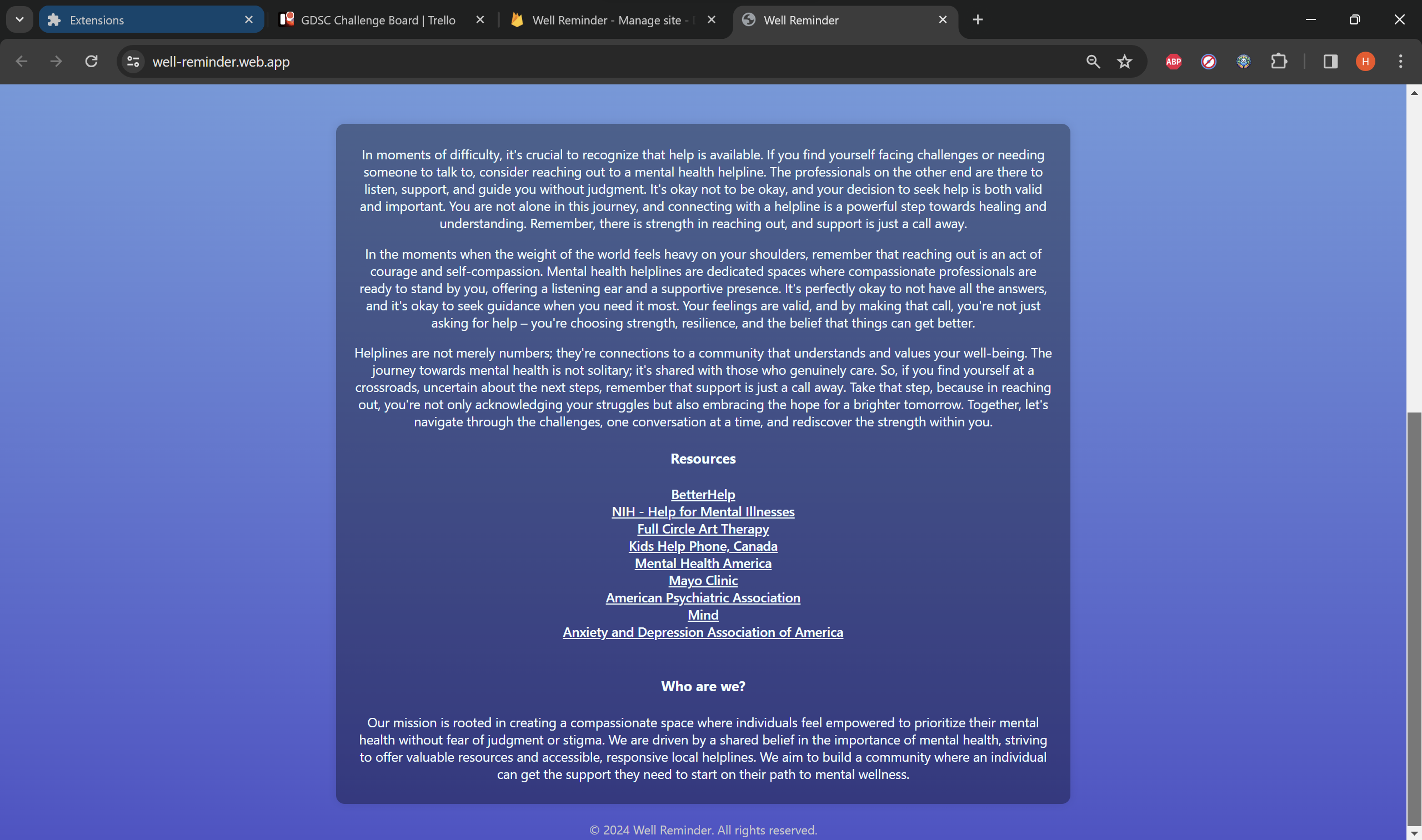 Well Reminder | Devpost