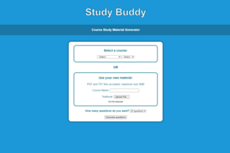 Study Buddy: Course study Material Generator | Devpost