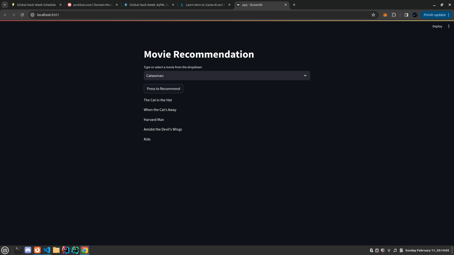 Movie Recommendation Website | Devpost