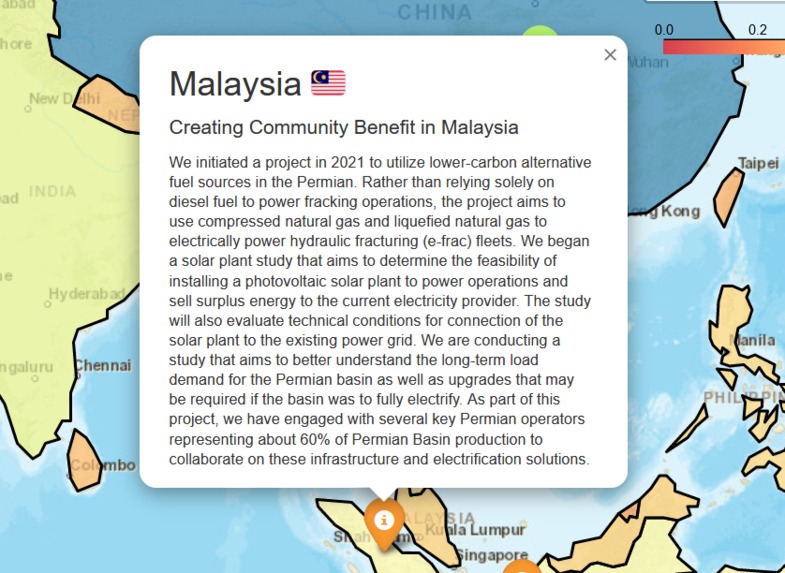 Conoco-Phillips Interactive Sustainability Map | Devpost