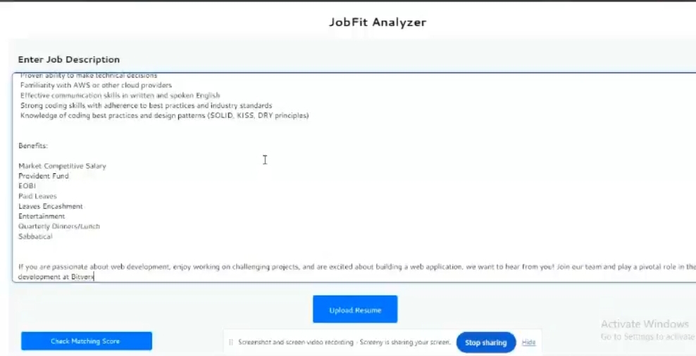 JobFit Analyzer | Devpost