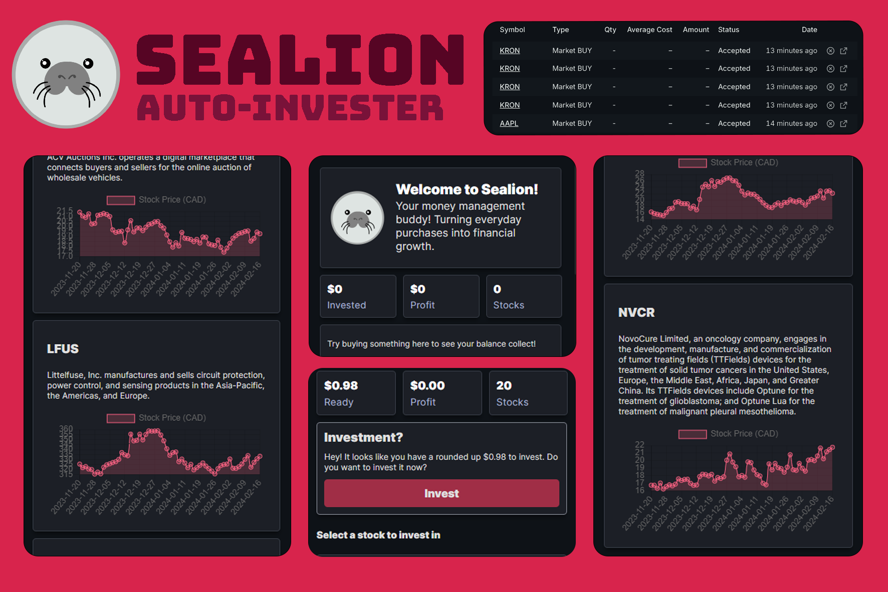 Sealion Investment Buddy! | Devpost