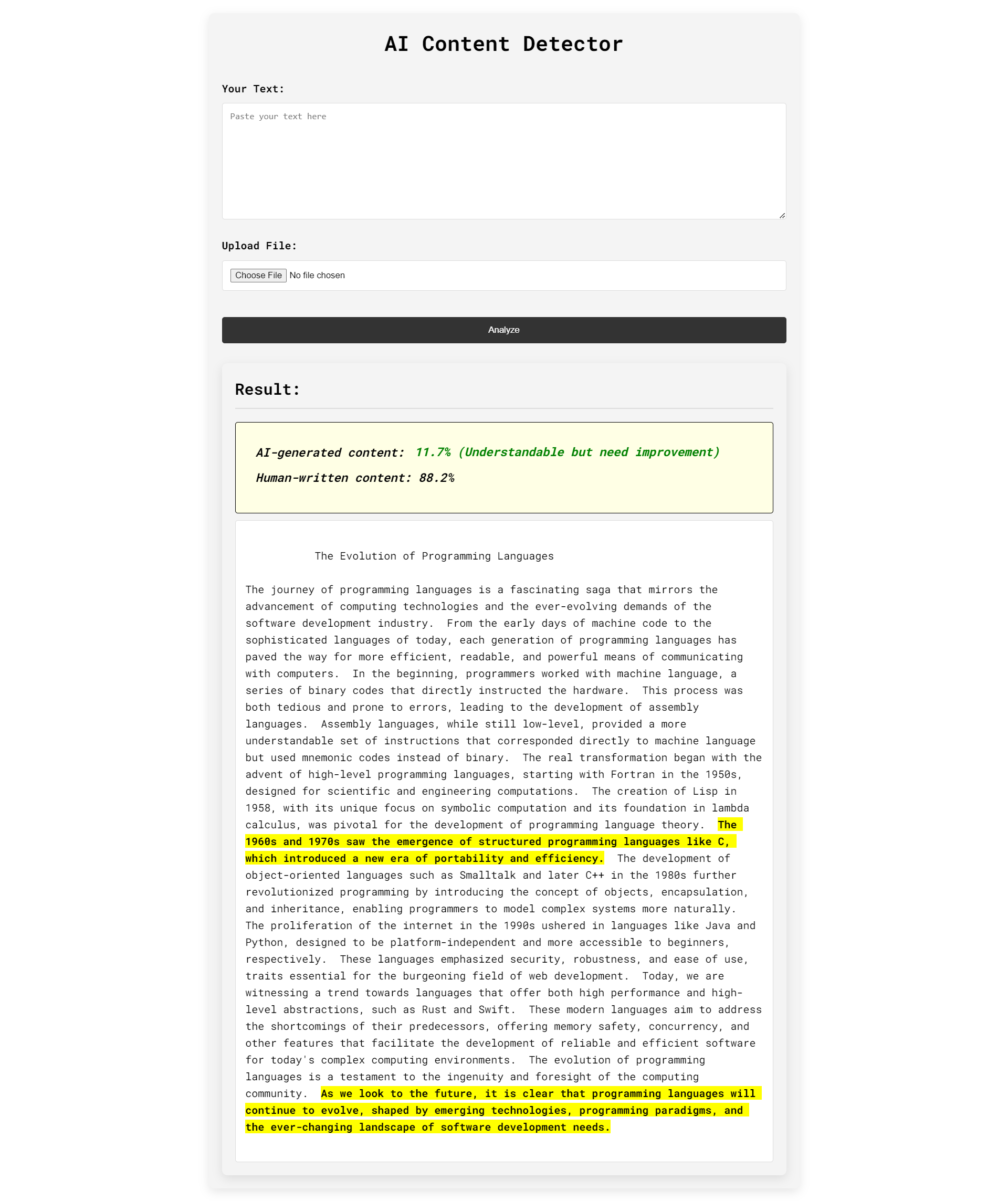 AI Content Detector | Devpost