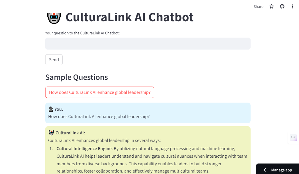 CulturaLinkAI: Bridging Leadership,Diversity with Technology | Devpost