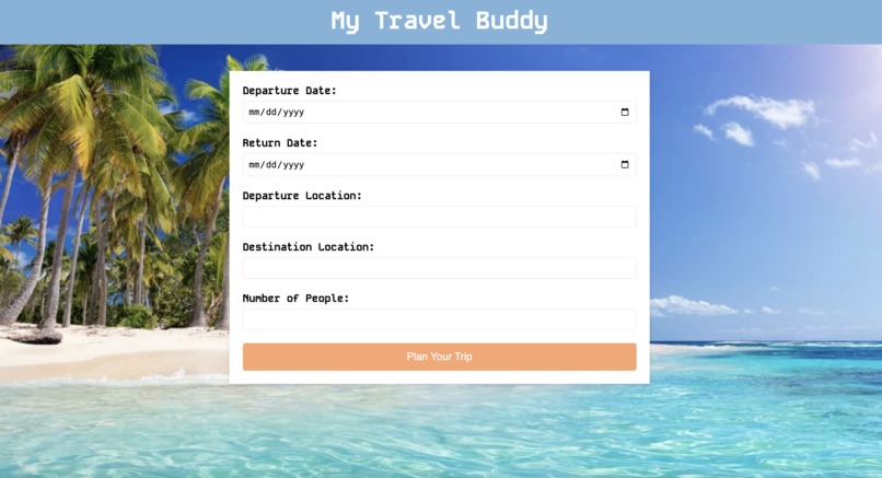 My Travel Buddy | Devpost