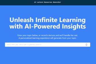 AI Lecture Resources Generator | Devpost