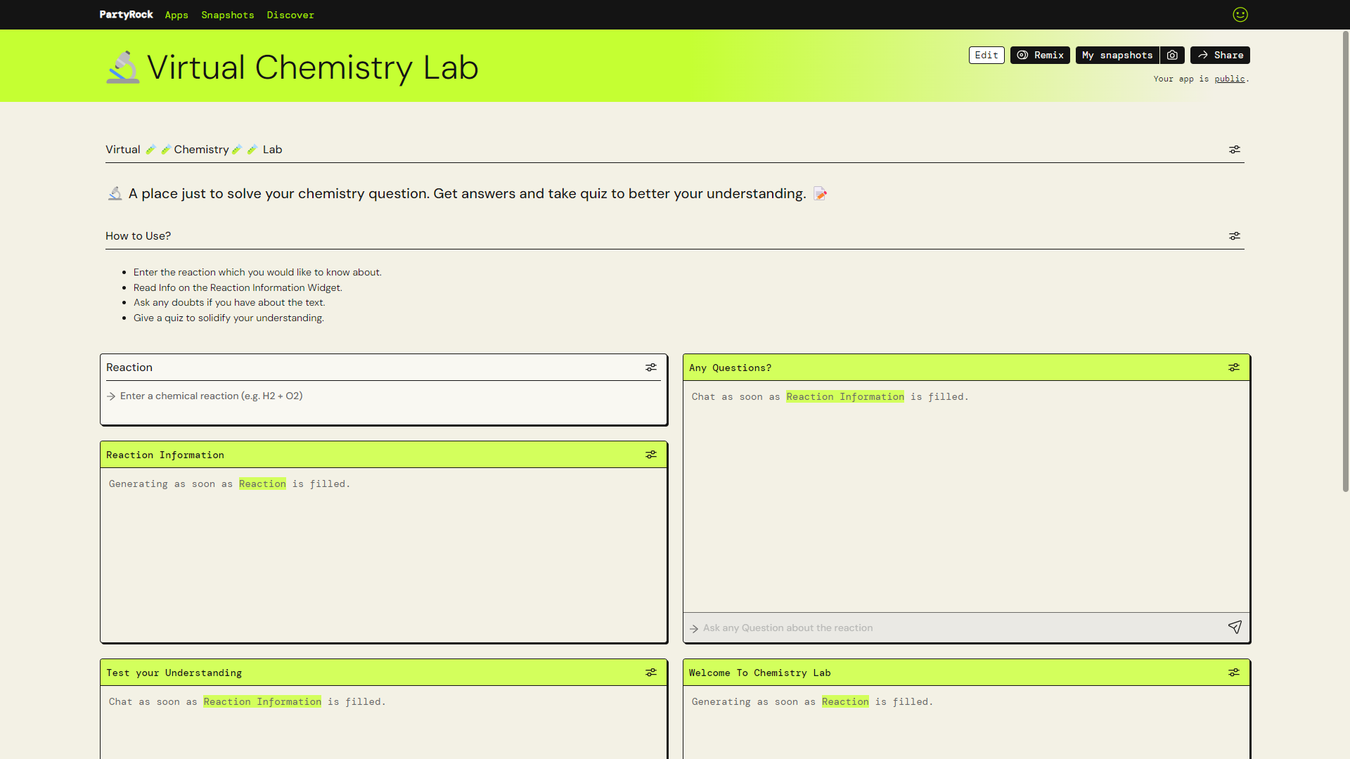 Virtual Chemistry Lab | Devpost