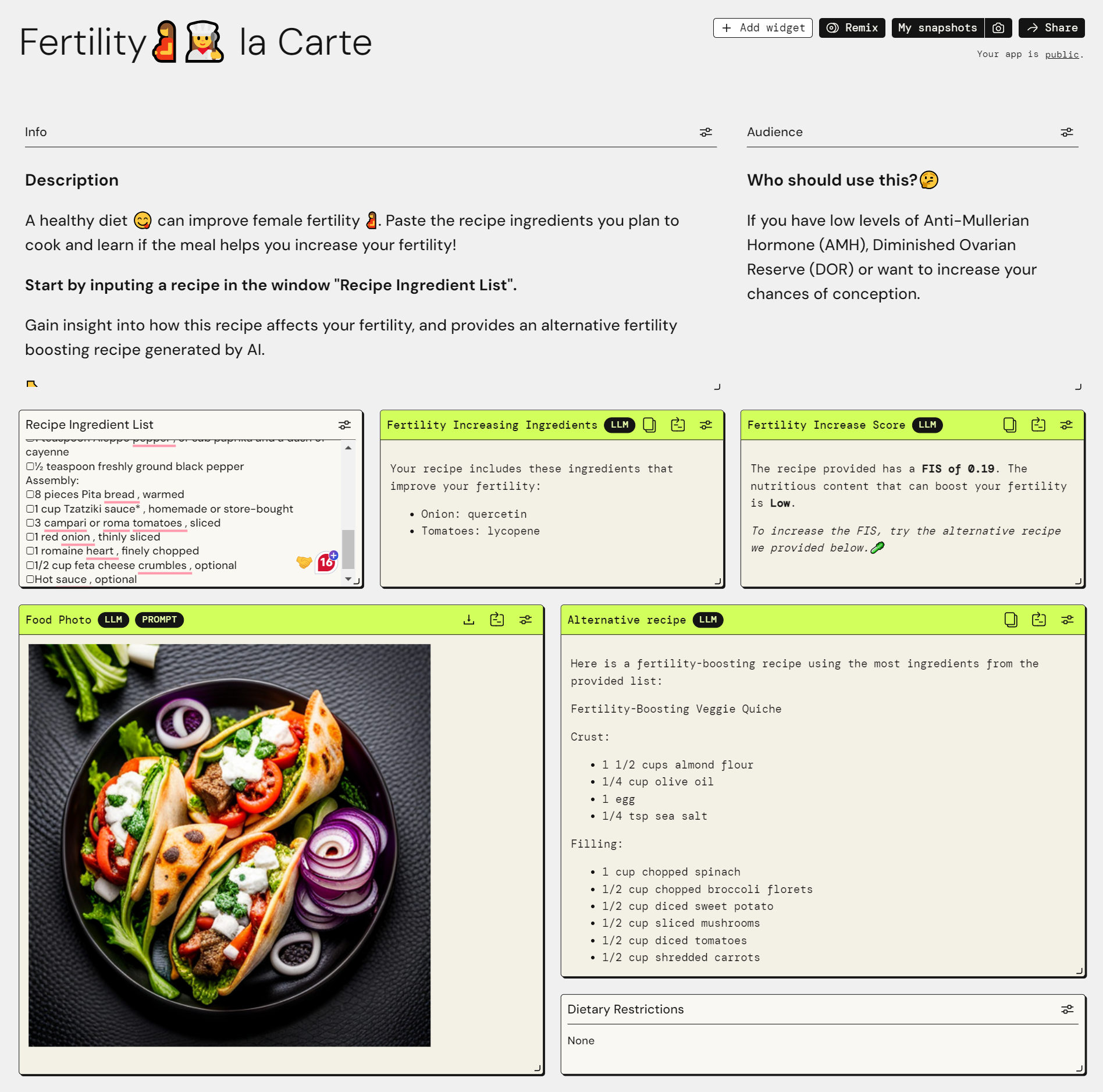 Fertility à la Carte | Devpost