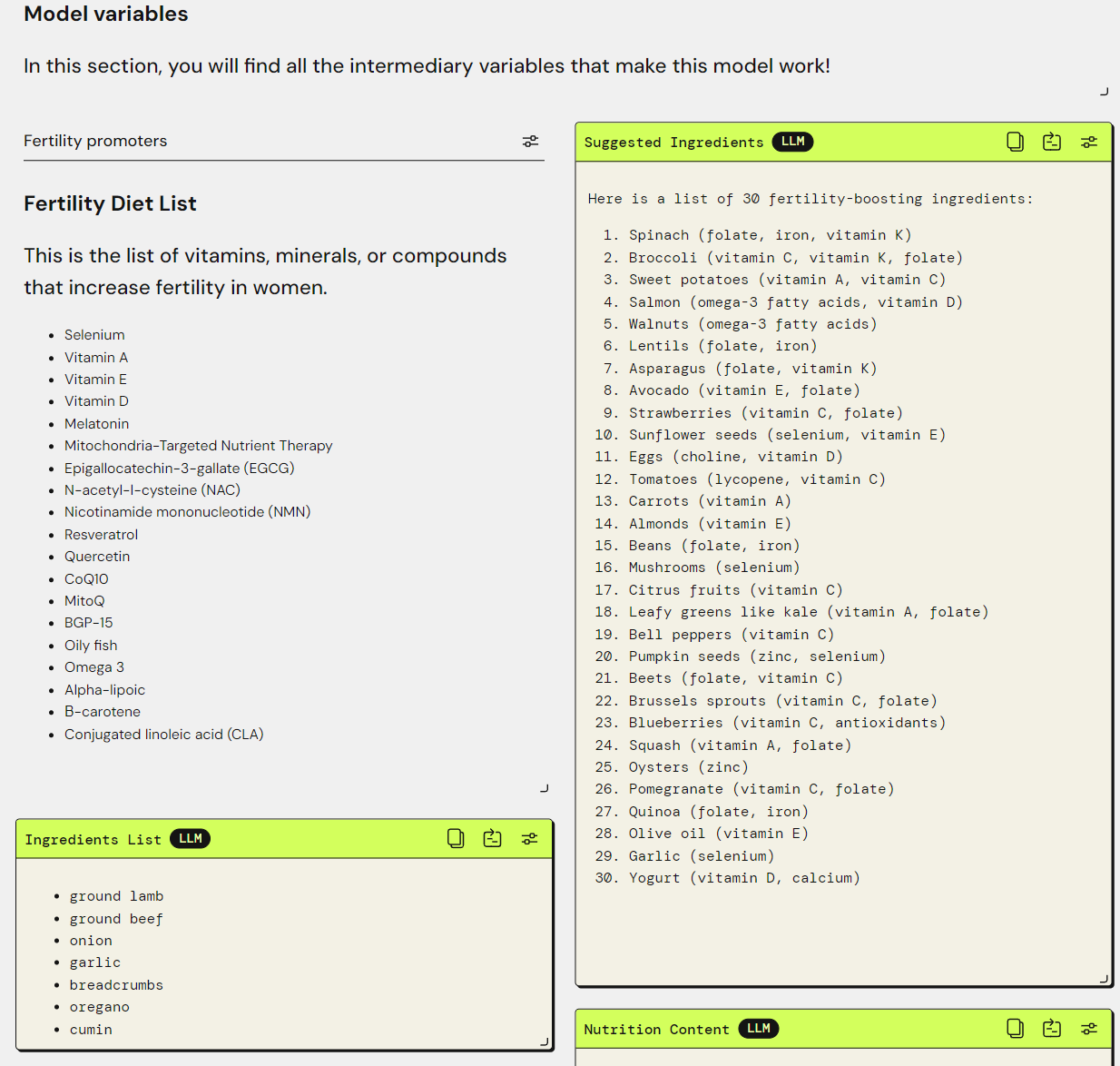 Fertility à la Carte | Devpost