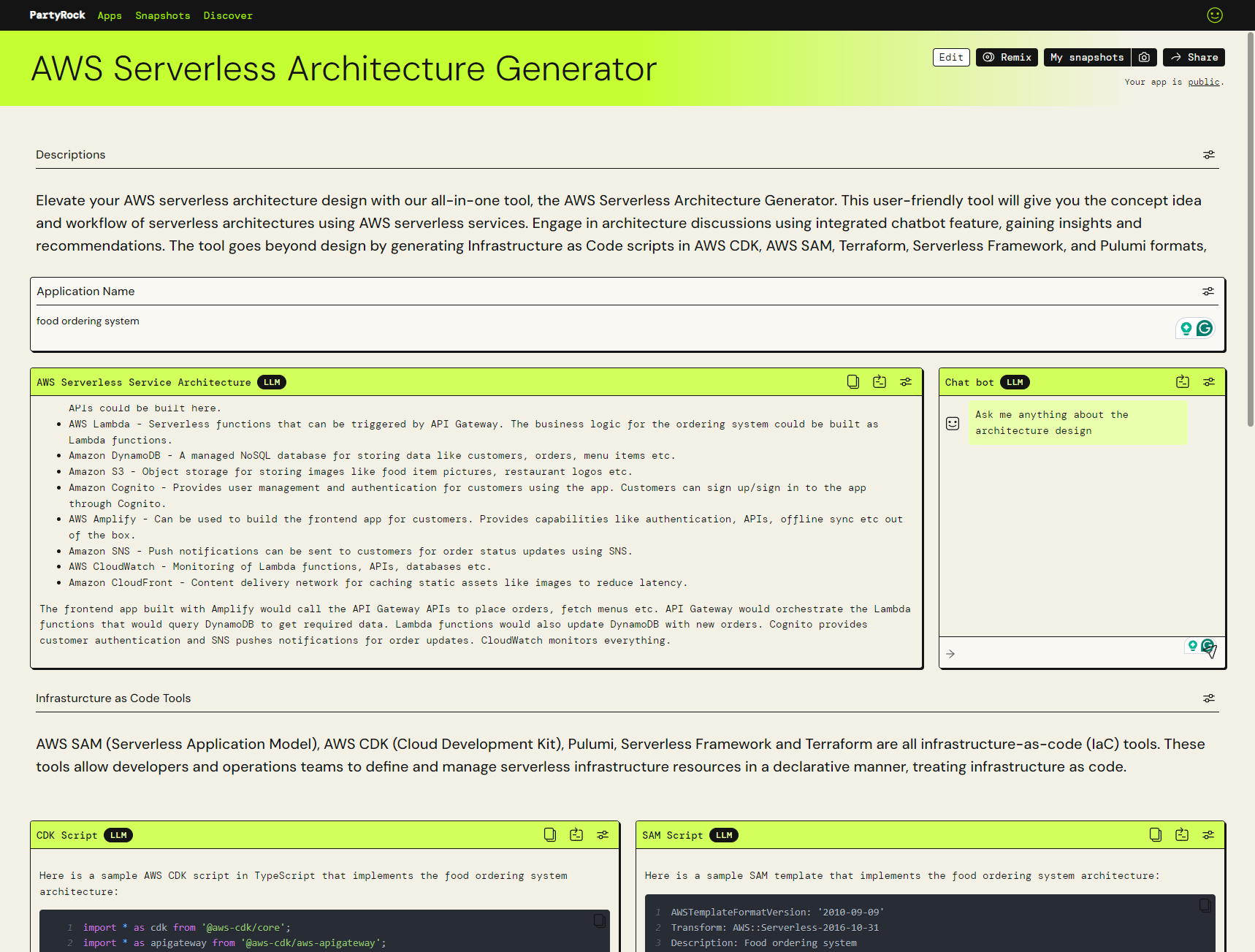 Aws Serverless Architecture Generator Devpost