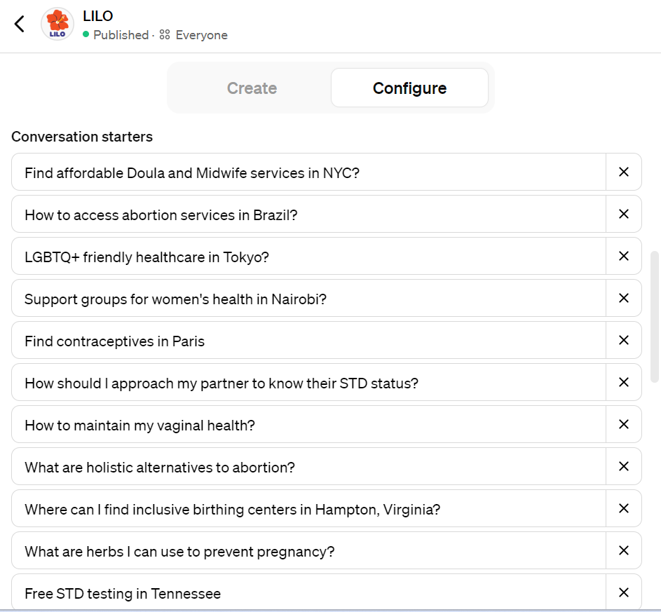 Lilo App: AI-enhanced access to SRH care for women | Devpost