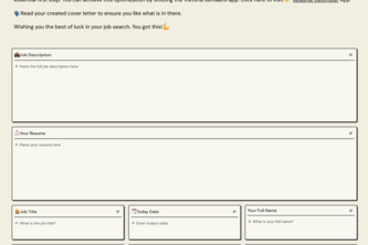 Cover Letter Assistant. I got you covered!! | Devpost
