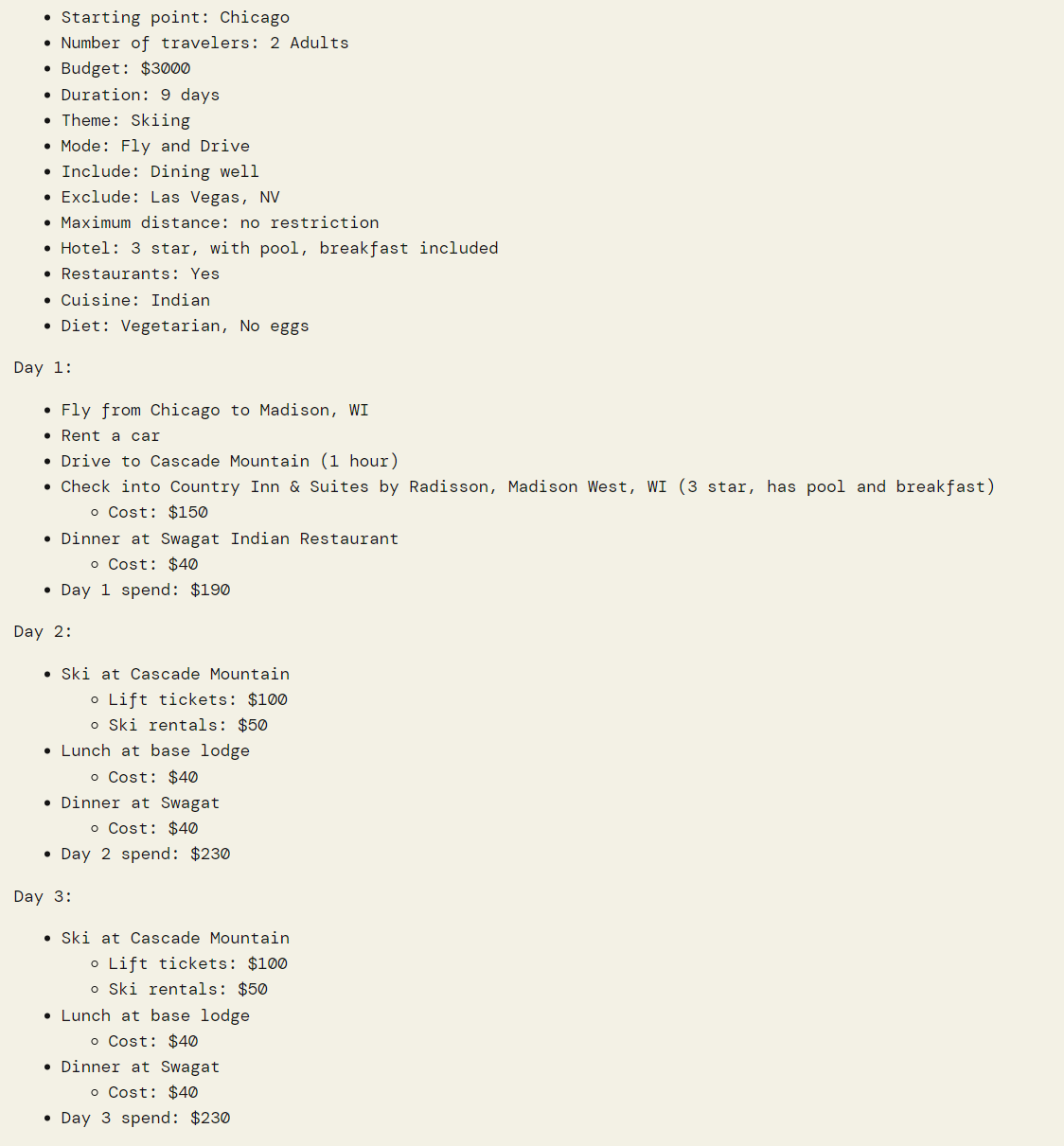 All-Inclusive Vacation Planner | Devpost