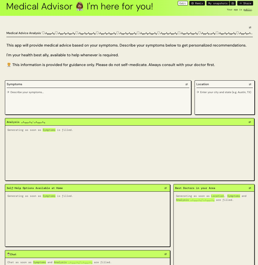 Medical Advisor, I'm here for you! | Devpost