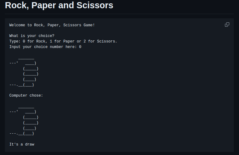 Rock, Paper and Scissors Game | Devpost