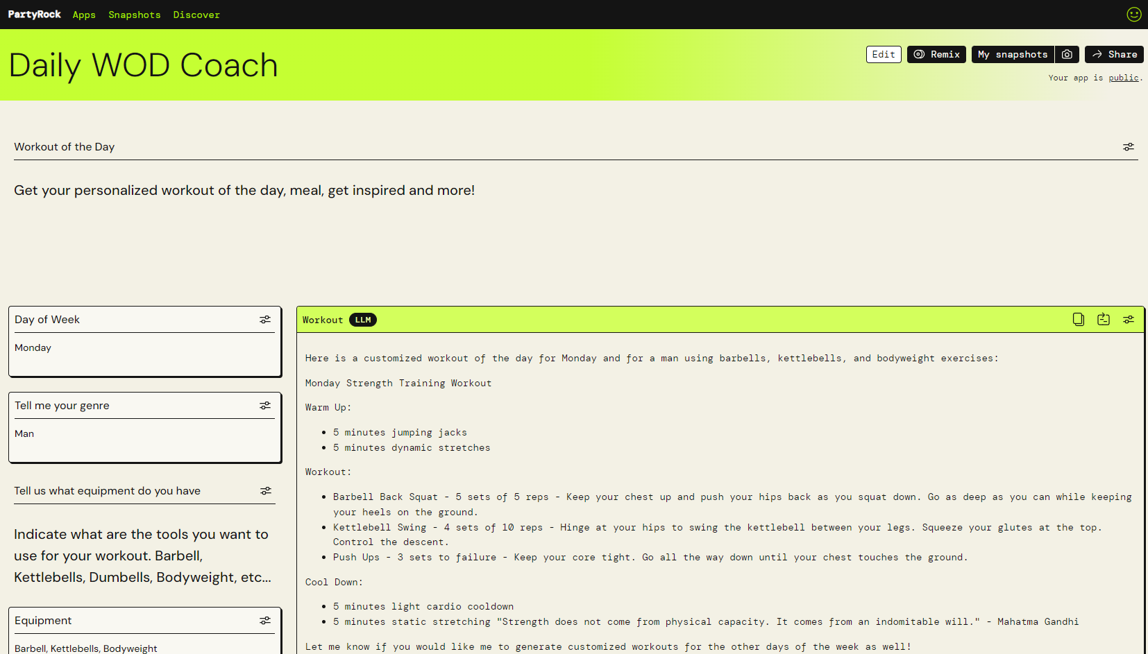 Daily WOD Coach | Devpost
